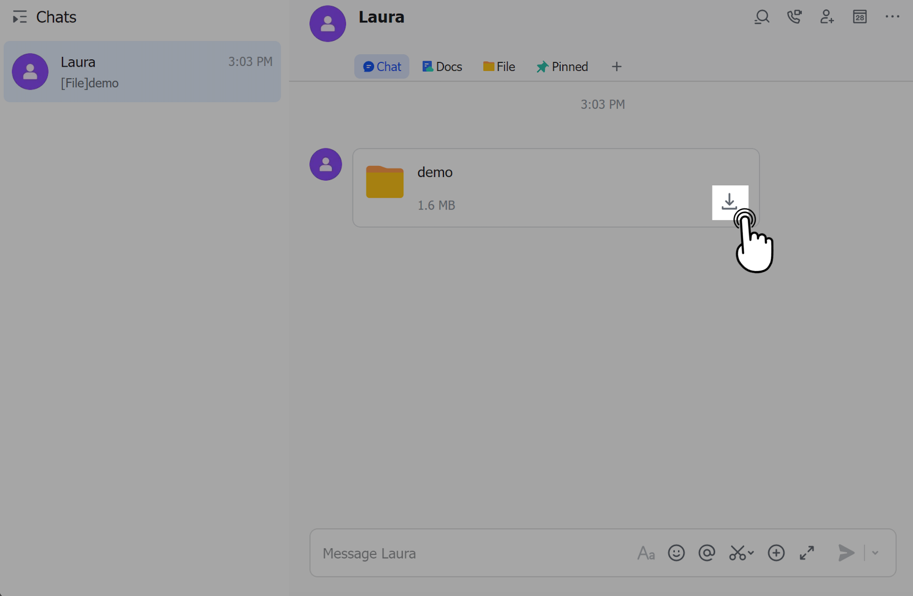 Send files and folders
