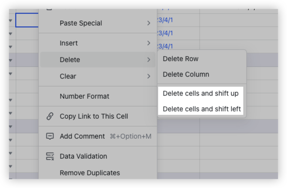 Insert Rows Columns And Cells And Adjust Row Height Column Width In Sheets